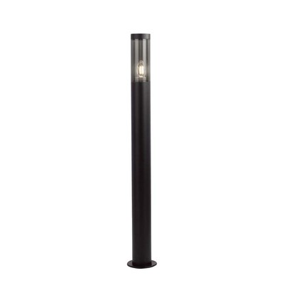 Pullert have E27 - lys røg, plastik/RF, sort hus, 76x119x1000mm, IP44
