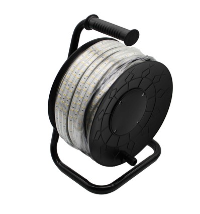 50m Arbejdslys LED strip på tromle ECO - 230V, IP67, 120 LED/m, 9W/m ...