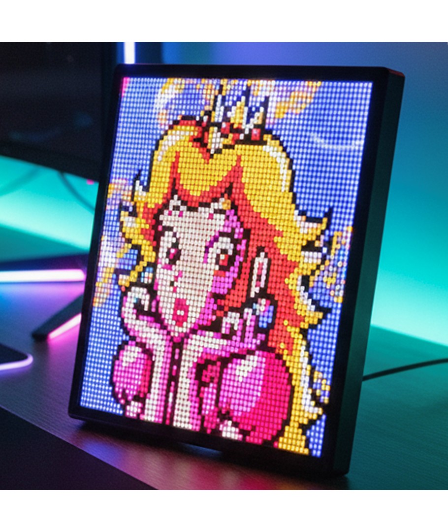 64x64 Pixel Art Display - Bluetooth app, 5V USB, 26x26cm, 10W